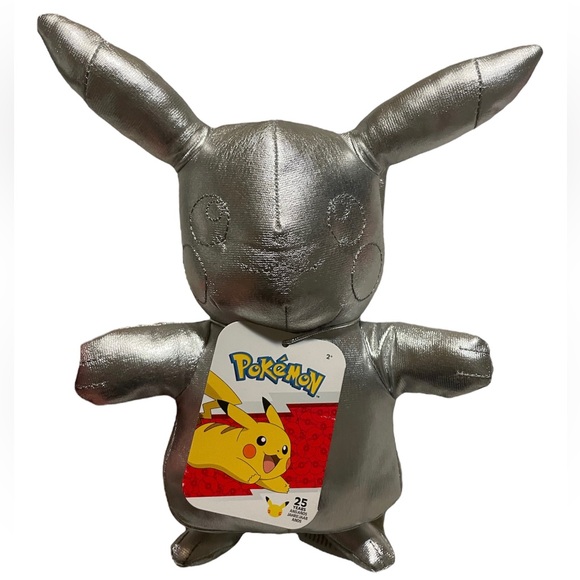 Pokemon | Toys | Pokmon 25th Celebration 8 Inch Silver Pikachu Plush ...